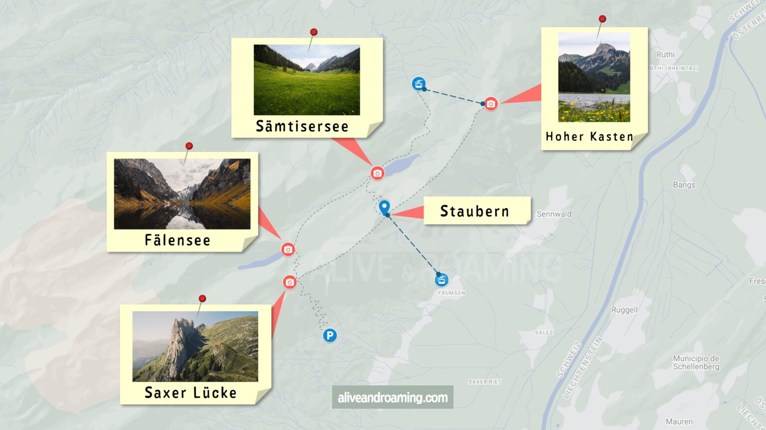 La mejor ruta para ver el Saxer Lücke - Alive and Roaming